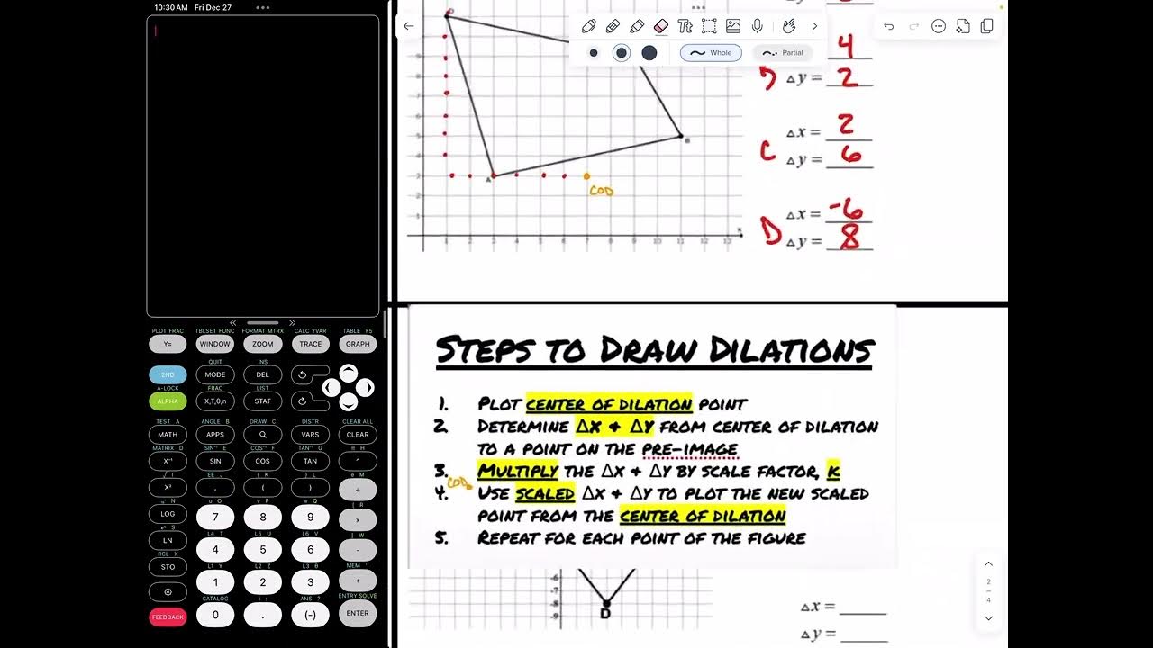 M3T1.1 - Similar Triangles Through Dilations - New Center of Dilation ...