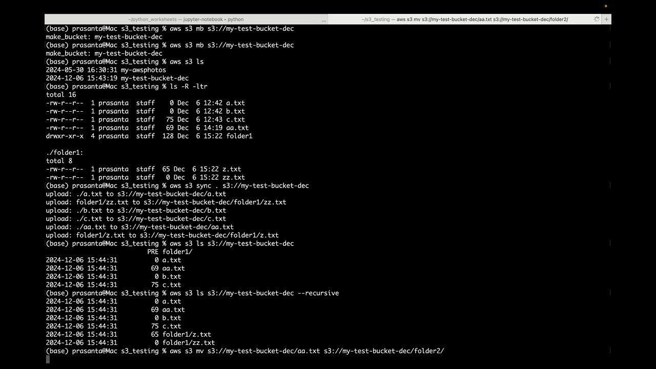 aws cli basic command for s3 - YouTube