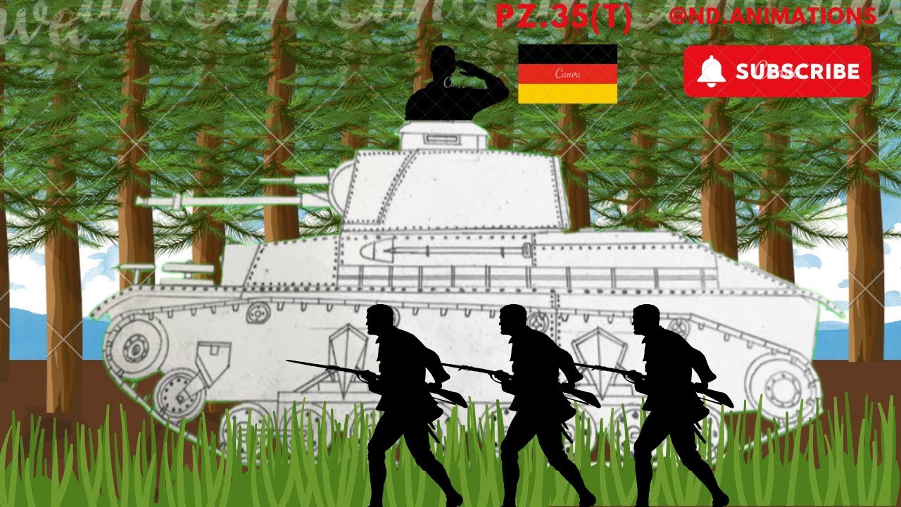 How to draw Panzer-35(t) (German Tank) - YouTube