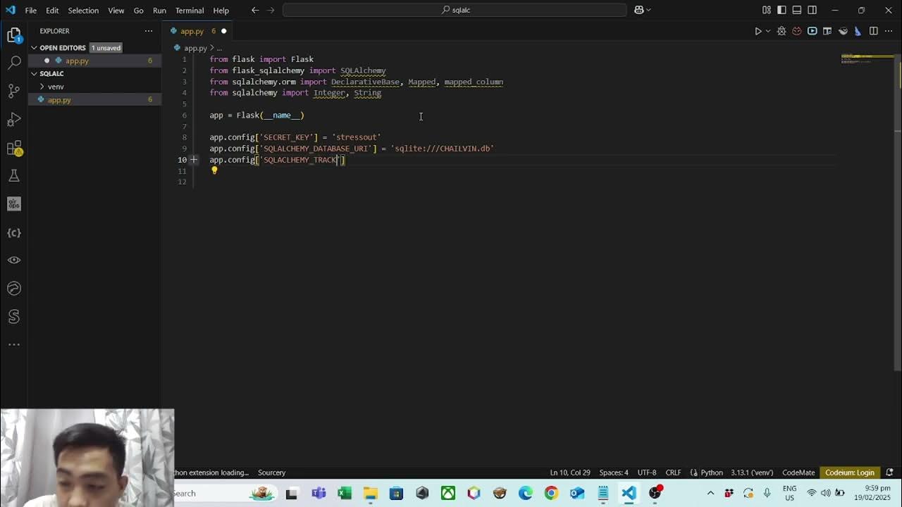 FLASK SQLALCHEMY TUTORIAL - YouTube