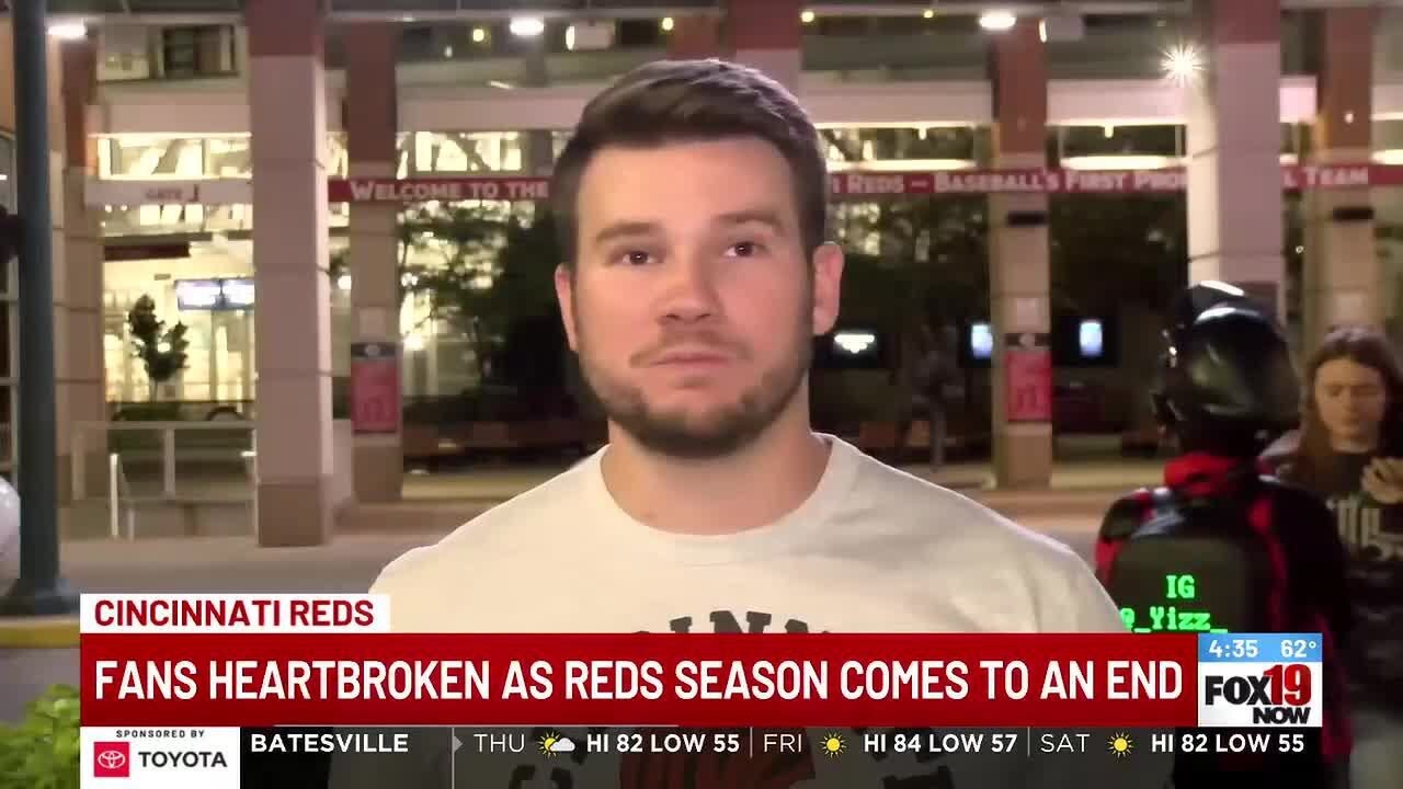 Fans sad to see Reds lose playoffs - YouTube
