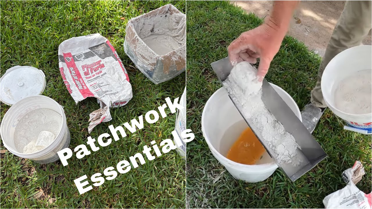 How to Mix And Use Plaster of Paris For a Drywall Repair, with Example ...
