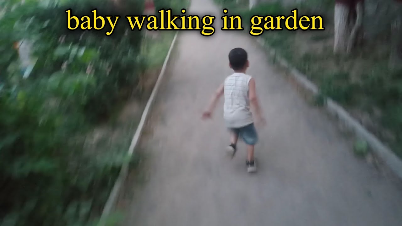 baby running in the garden / Taha Abbasi walking in garden / first time ...