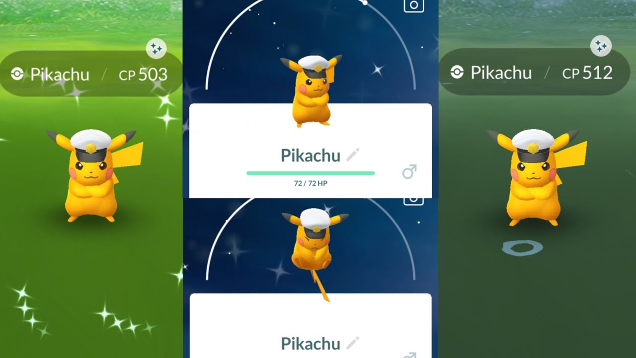 Shiny Captain Pikachu Finally!!! - YouTube