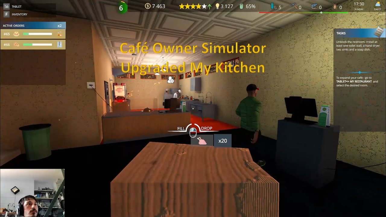 Café Owner Simulator Upgraded My Kitchen - YouTube