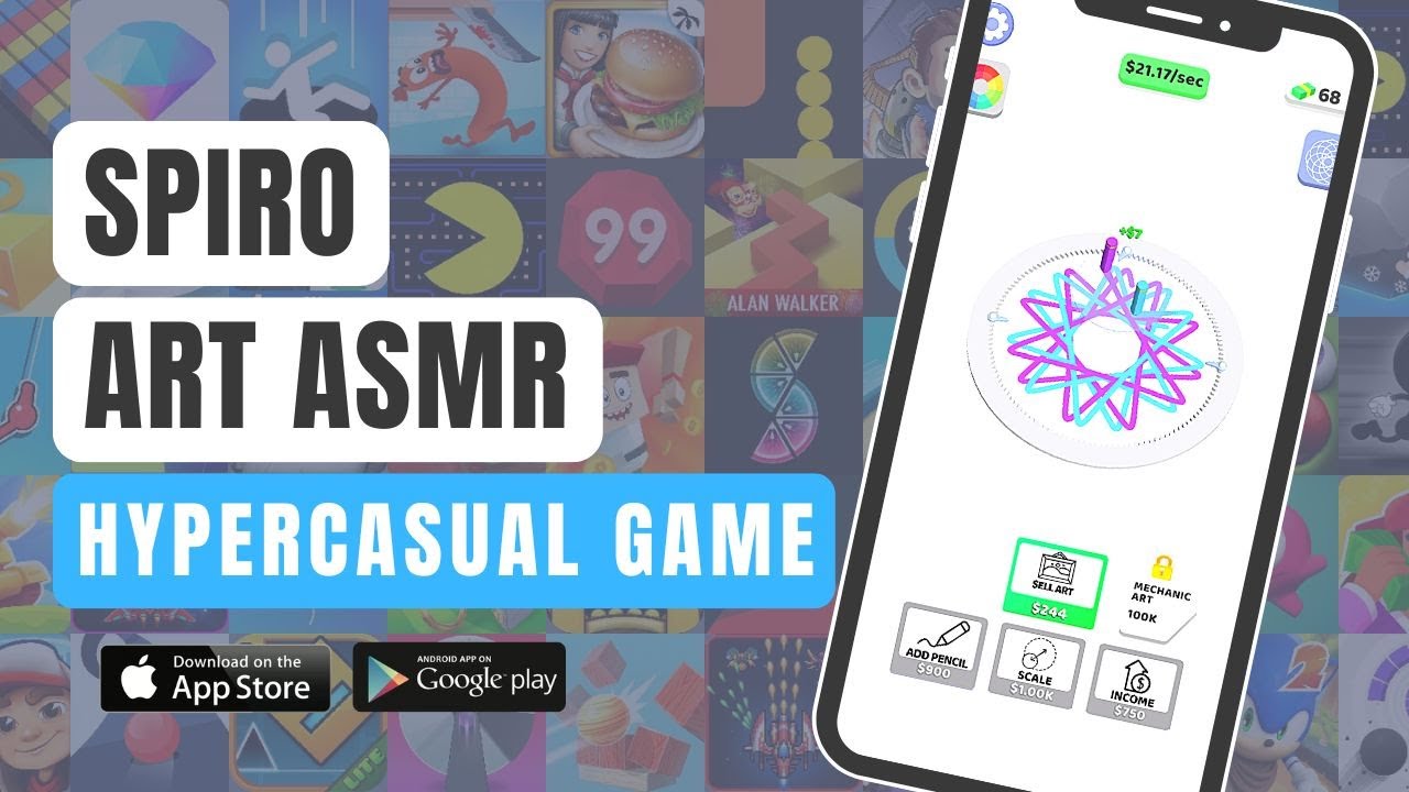 Spiro Art ASMR 🎭🎨🧵 Gameplay | Android, iOS | Mobile Game - YouTube