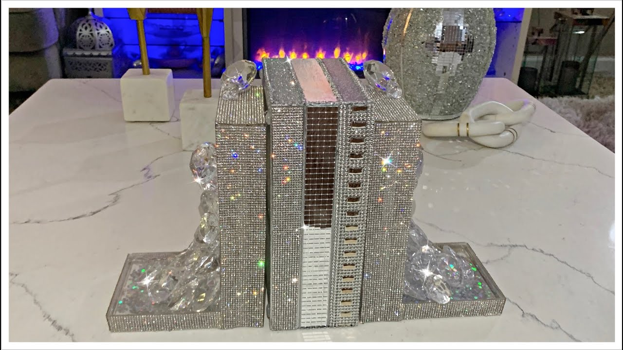 Dollar Tree DIY Glam Bookends | Z Gallerie Inspired - YouTube