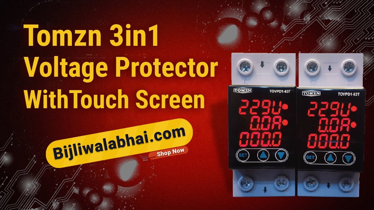 Tomzn Touch screen 3IN1 adjustable voltage protector with energy meter ...
