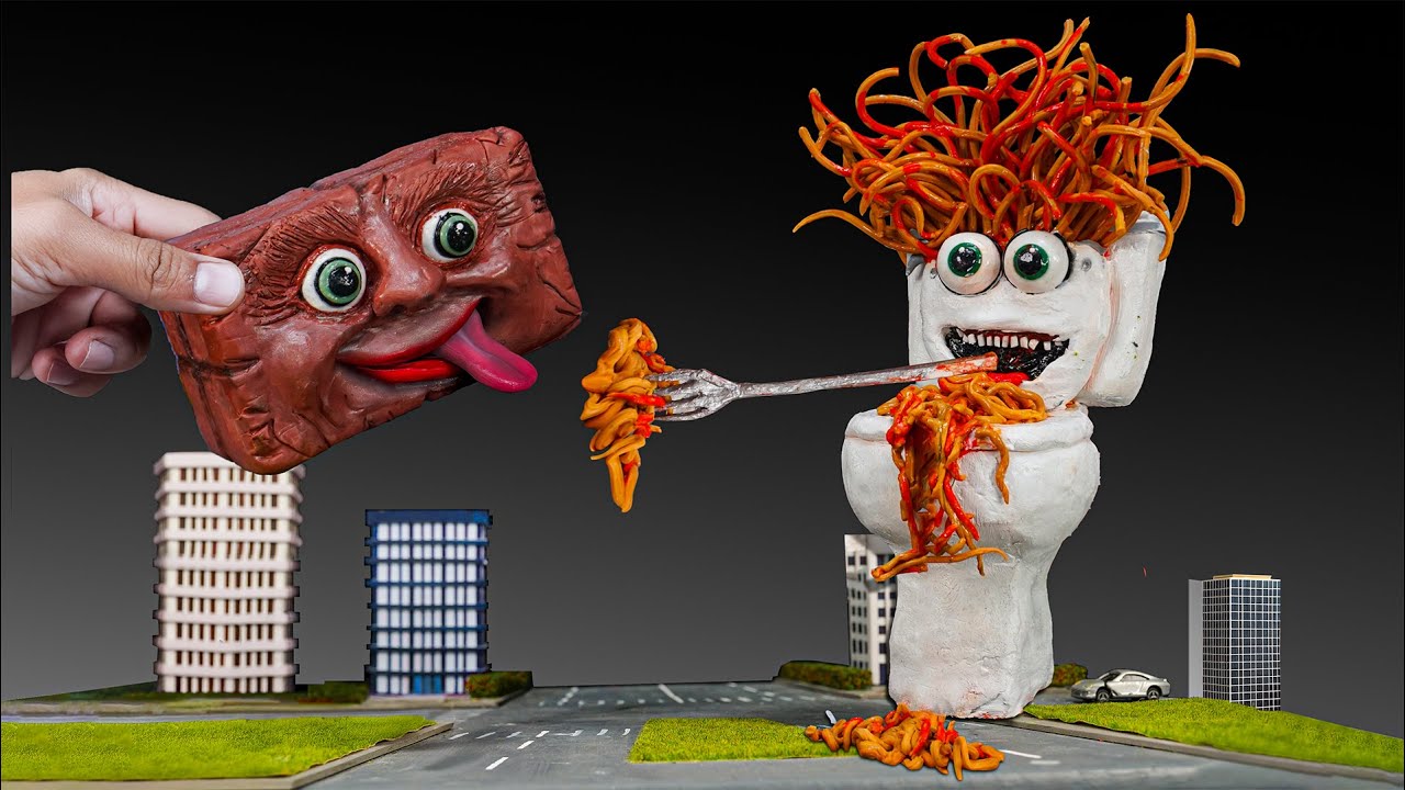 Making TI TI TI SAHUR vs SPAGHETTI TUALETTI - Brainrot memes with Clay ...