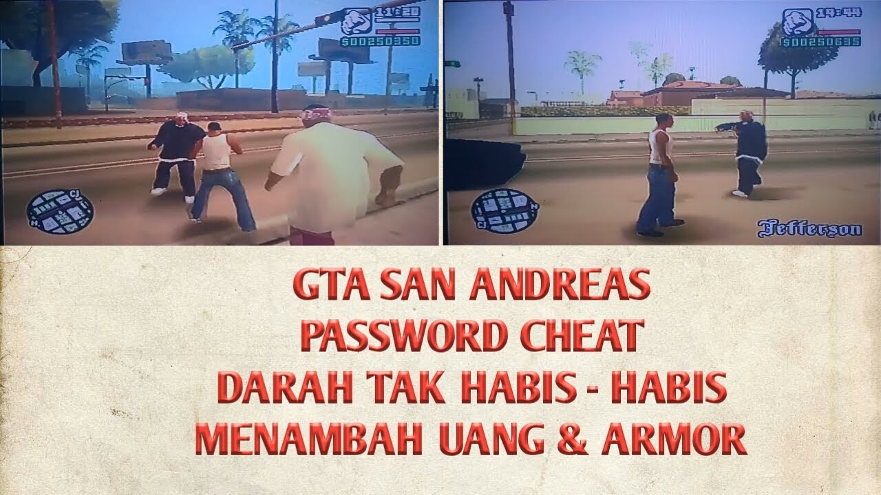 Password cheat GTA San Andreas cara menambahkan health tak habis-habis ...