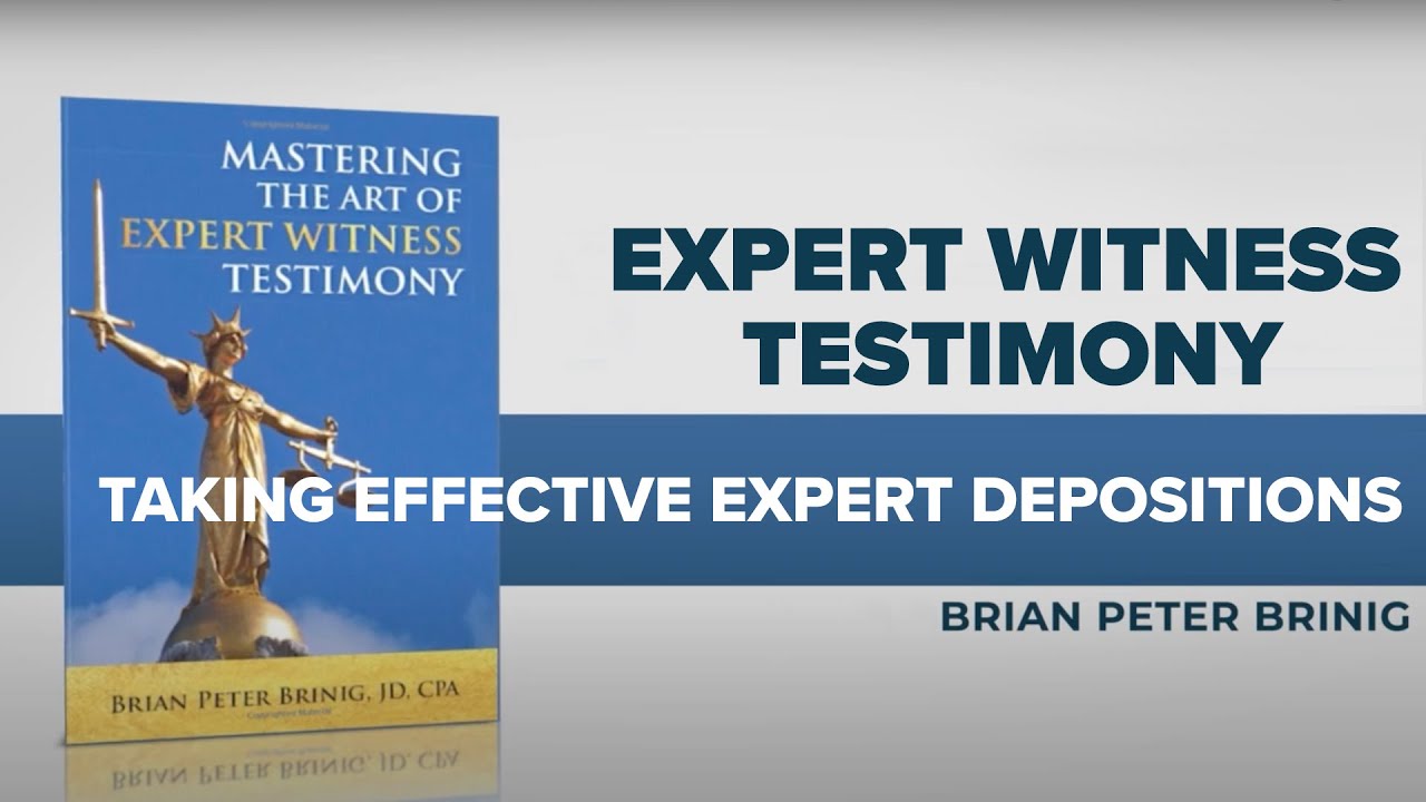 Taking Effective Expert Depositions #lawyer #deposition #expertwitness ...