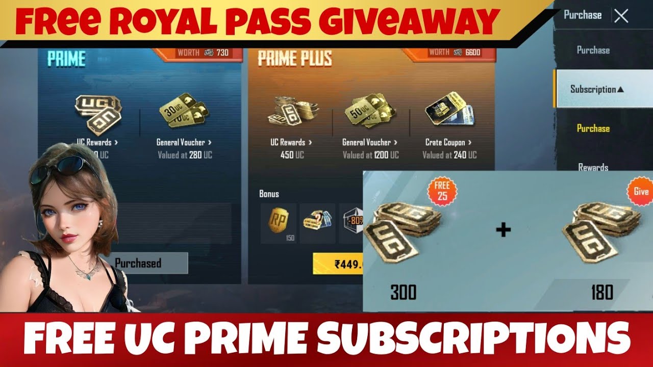 Prime plus subscription BGMI | how to buy free uc in bgmi pubg | free ...