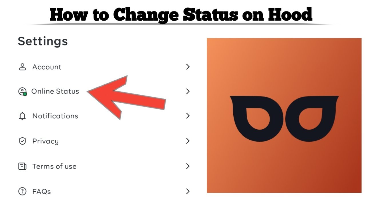 How to Change Online Status on the Hood app | Techno Logic | 2023 - YouTube