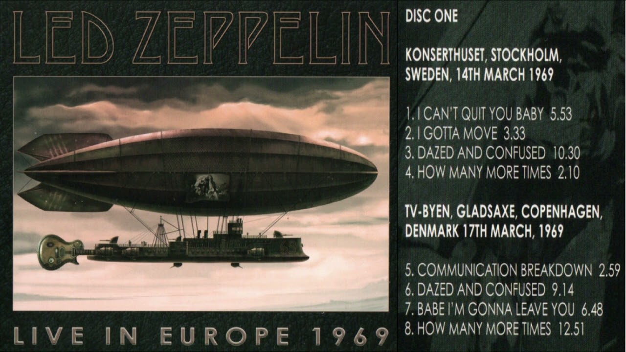 Led Zeppelin 799 March 14 and 17 1969 Stockholm Sweden and Copenhagen Denmark - YouTube