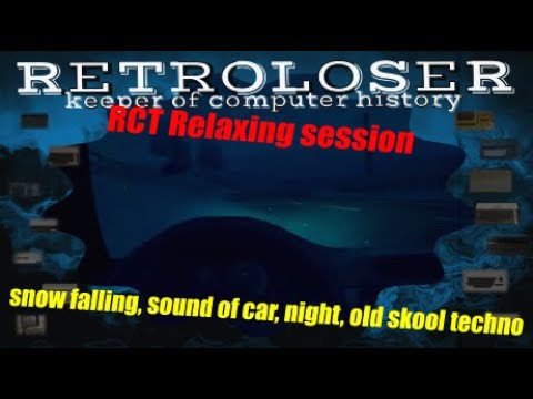 RCT Relaxing session, 🌊snow falling, sound of car, night, old skool techno, 11h, 4k - YouTube
