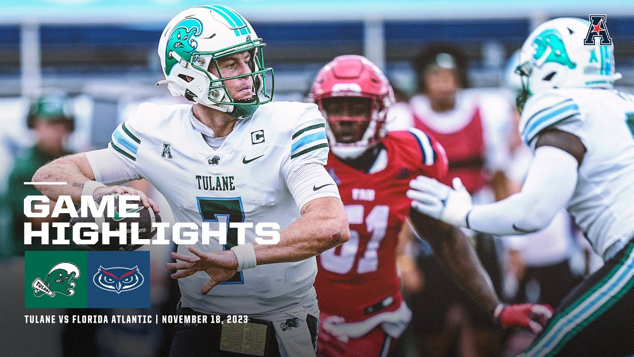 Game Highlights: No. 24 Tulane 24 Florida Atlantic 8 Football (November ...