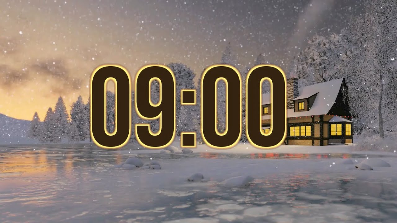 9 Minute Winter Timer ️ | Silent Countdown with Gentle Snowfall & Alarm ...