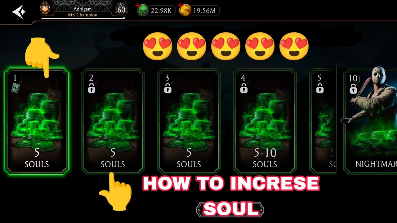 How to collect souls in mk mobile - YouTube