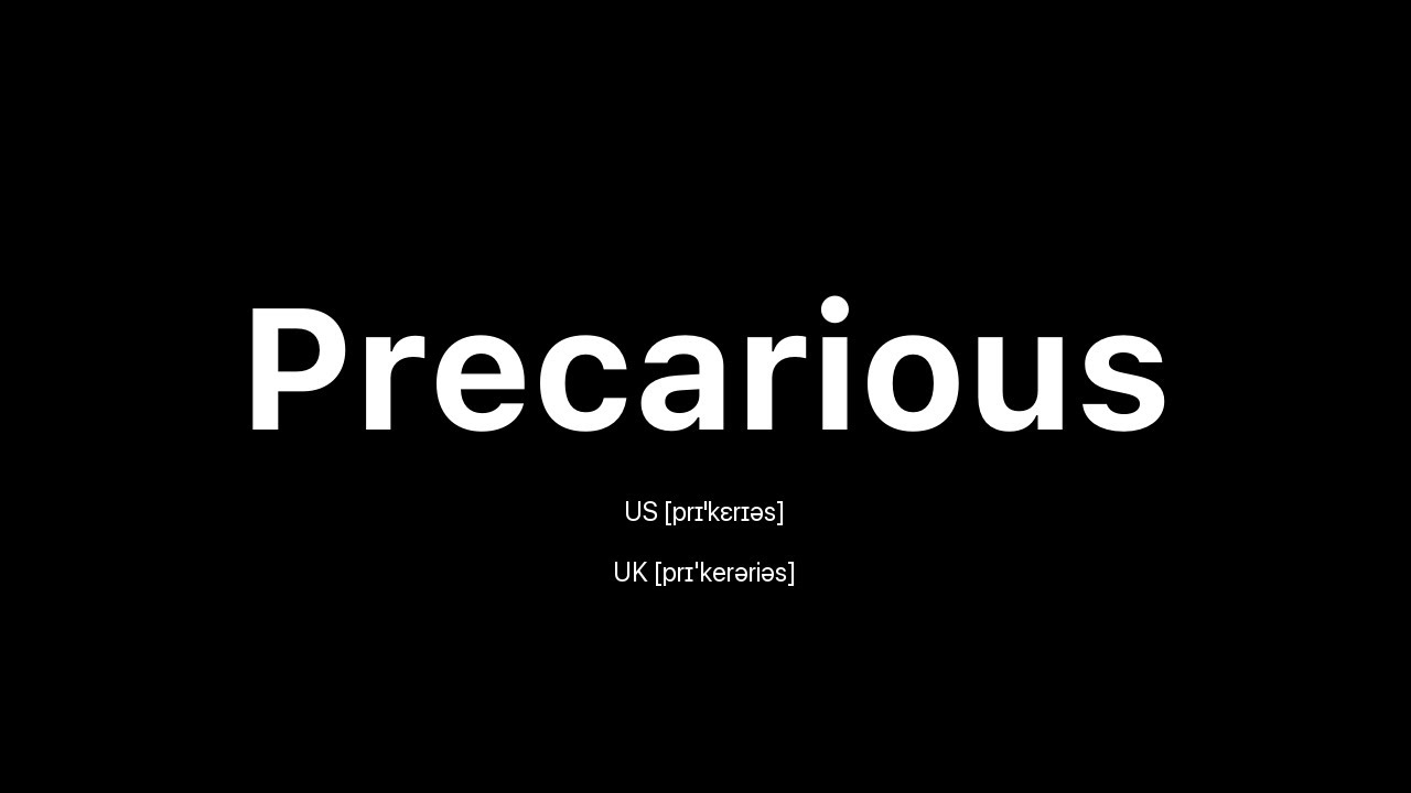 How to Pronounce Precarious: 🇺🇸 American English vs. 🇬🇧 British English ...