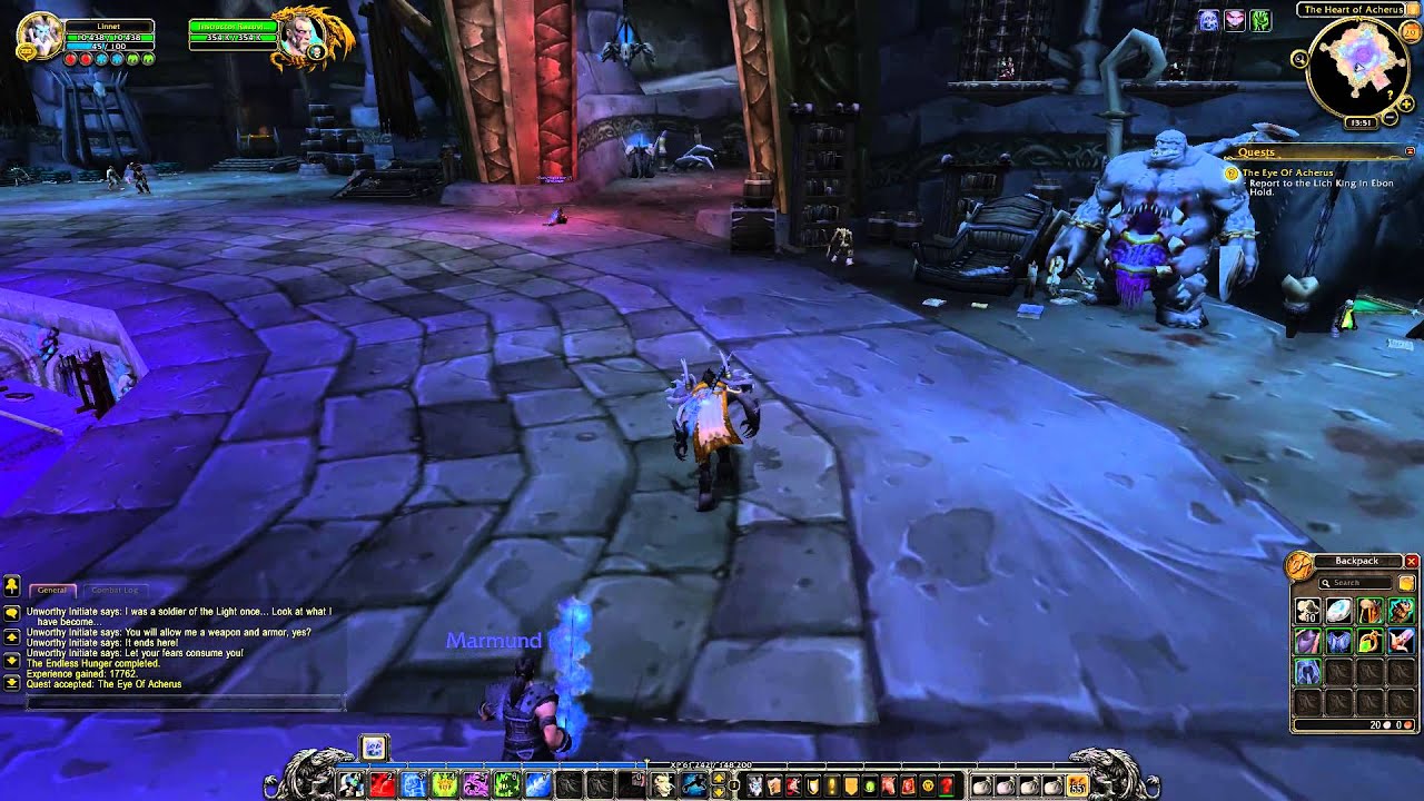 The Eye Of Acherus Quest Playthrough - Plaguelands The Scarlet Enclave ...