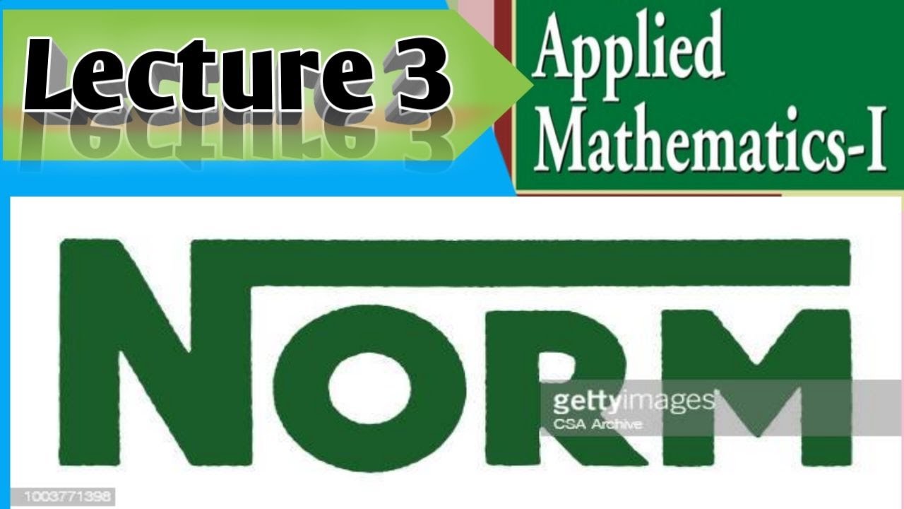 Applied mathematics I lec3|norm or magnitude of a vector| example of ...
