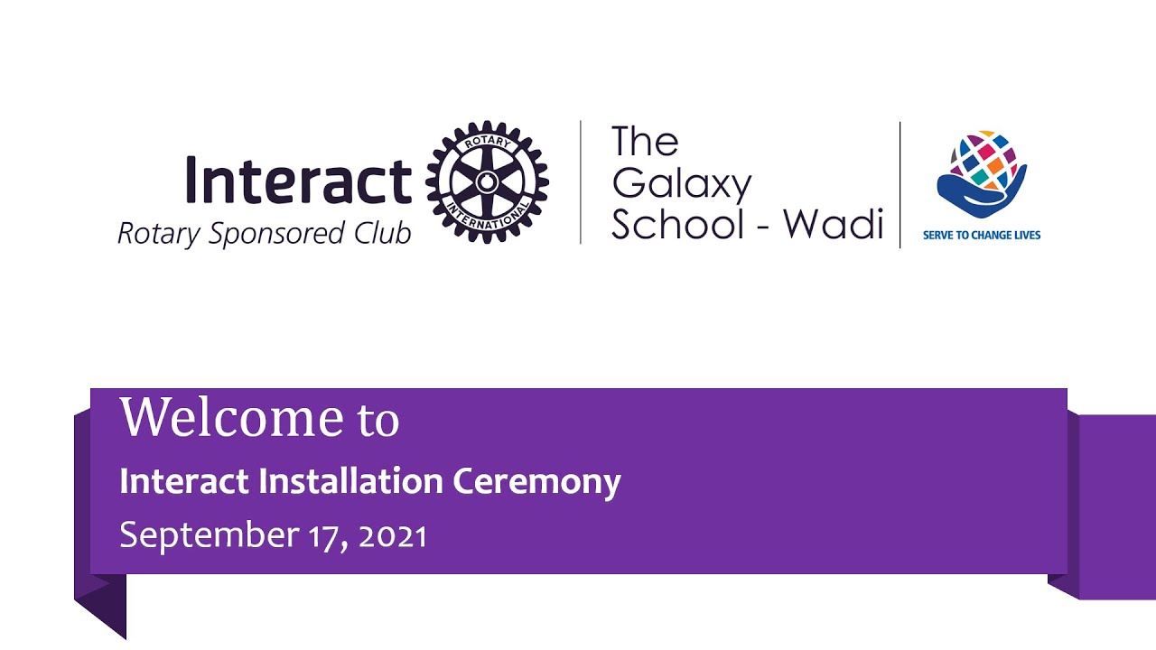 Interact Installation Ceremony | TGES Live | 3:50 PM | Rotary Club ...