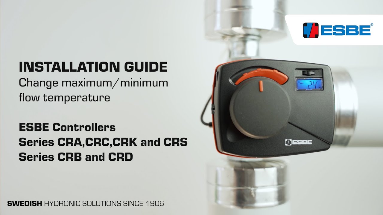 Change maximum/minimum flow temperature – ESBE Controllers (CRx) - YouTube