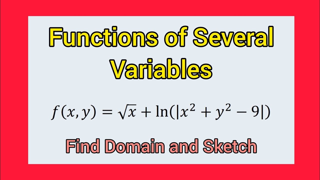 Functions of Several Variables: Domains | Calculus III - YouTube