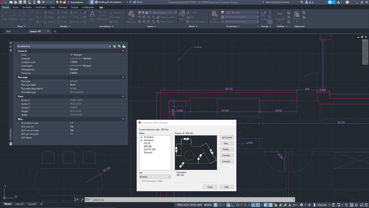 AUTOCAD Videocourse - 10 - Dynamic Blocks, Annotations, Texts, Custom ...