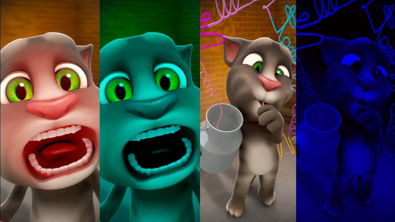 MY Talking Tom ICE CREAM Eating Funny Colours Cartoons || Talking Tom ...