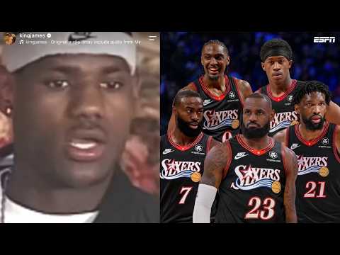 LeBron James FIRST POST after signing with Philadelphia 76ers
