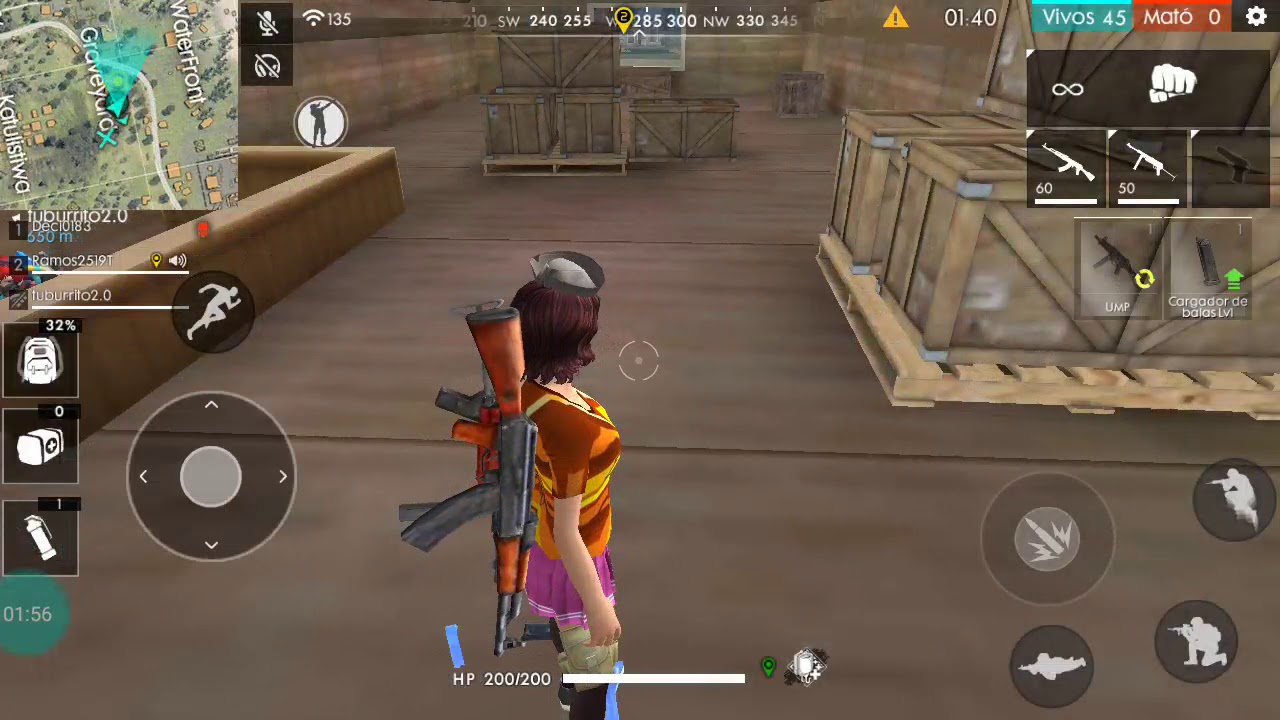 Primera partida de free fire granada cegadora y lanzadera. - YouTube