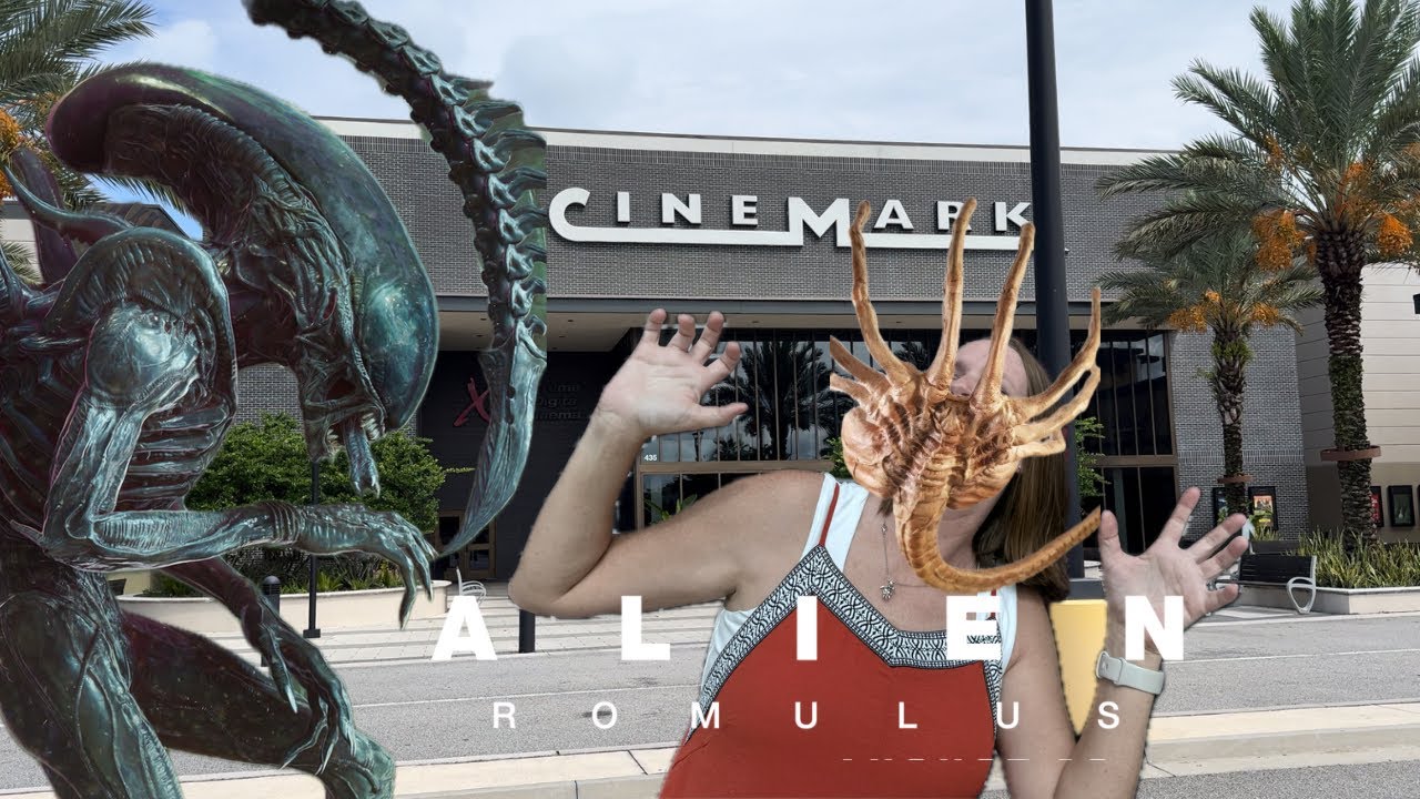 Alien Romulus 👽Movie Premiere at Cinemark + NEW Facehugger & Xenomorph ...