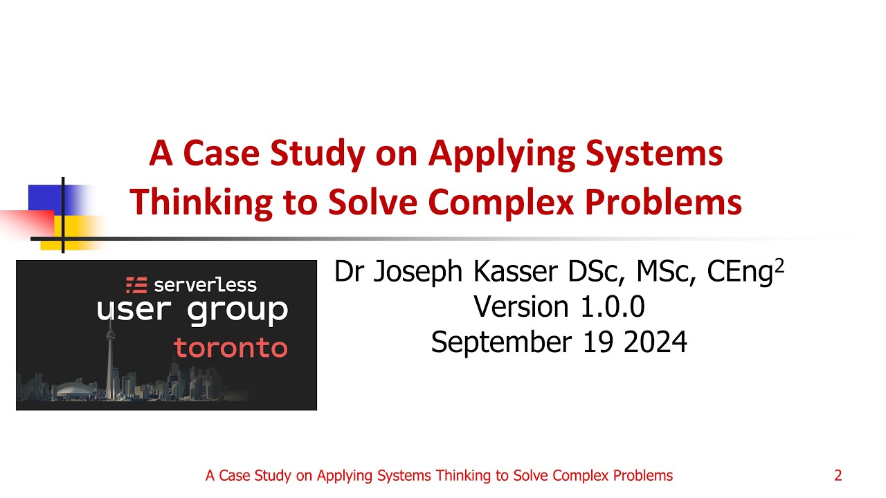 A Case Study on Applying Systems Thinking to Solve Complex Problems - YouTube