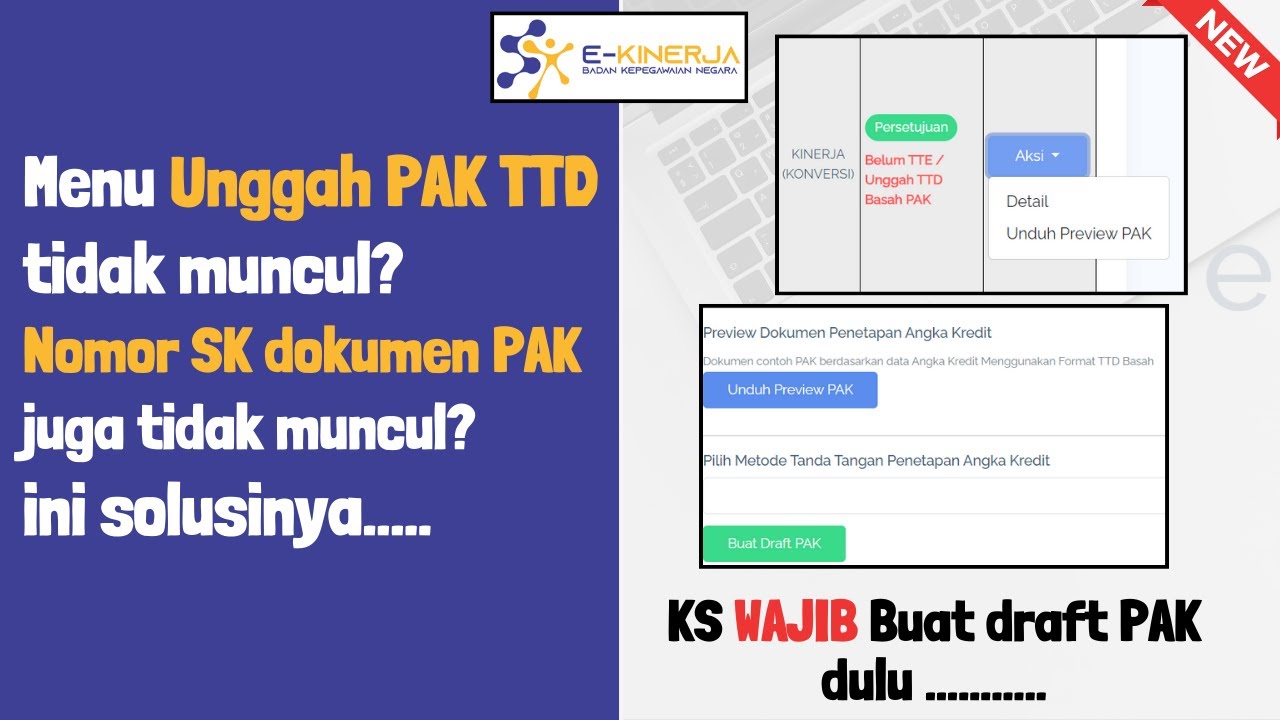Cara mengatasi Nomor SK PAK tidak muncul pada ekinerja BKN | Cara ...