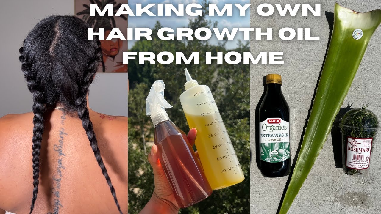 Make your own hair growth oil from home + 3 ingredients - YouTube