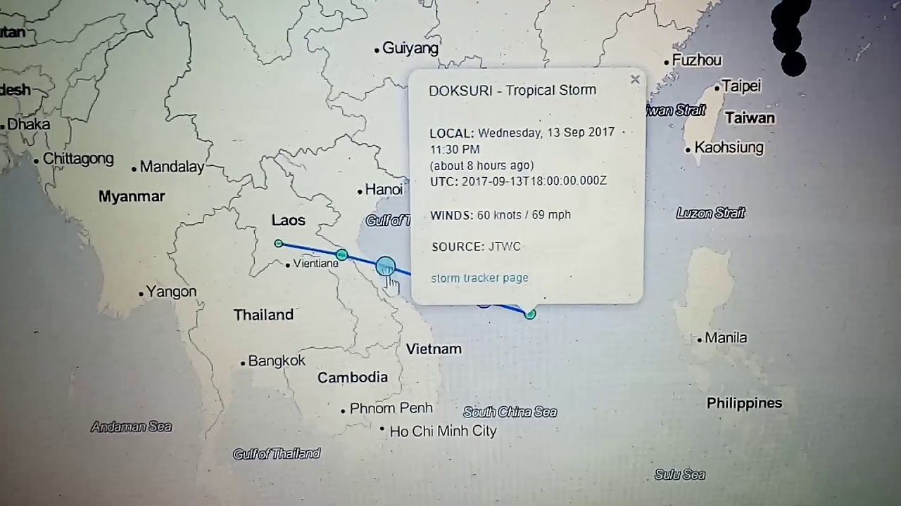 Hurricane Doksuri Hits Vietnam at 109 mph ? - YouTube