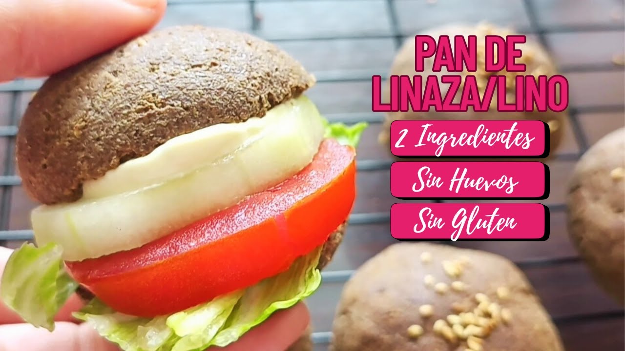 PAN De LINAZA/LINO/ Con Solo 2 Ingredientes/Sin HUEVOS/Sin GLUTEN/Sin ...