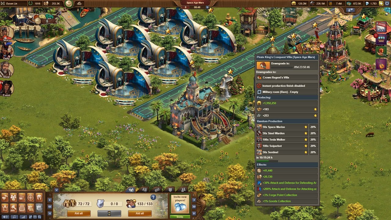 Pirate King's Conquest Villa (Space Age Mars) [Forge of Empires] - YouTube
