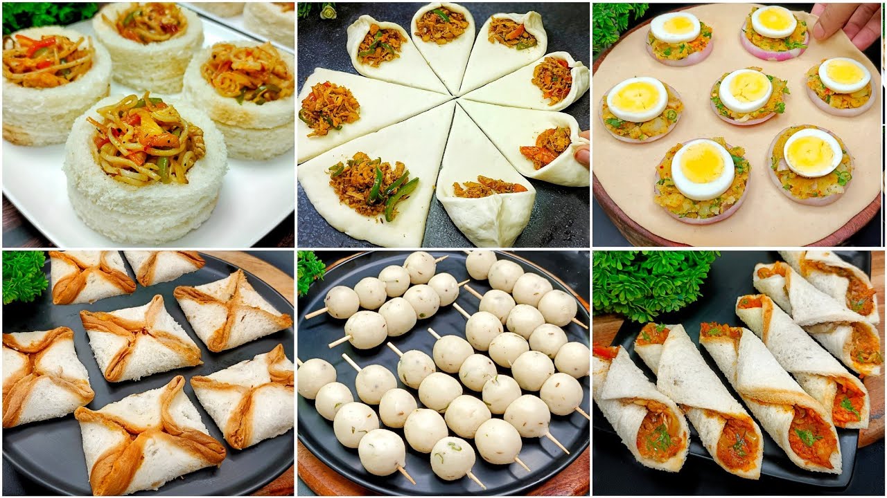 6 Unique Snacks Recipe | Party Snacks| Evening Snacks | New Recipe ...