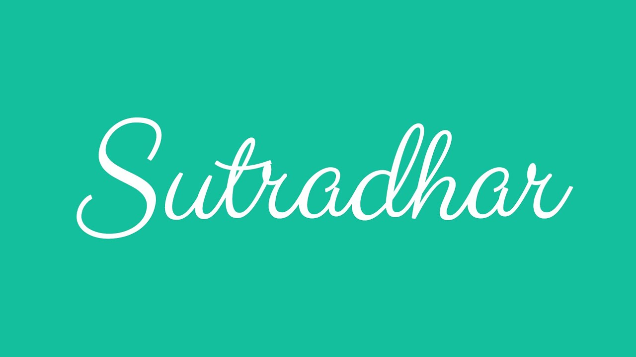Learn how to Sign the Name Sutradhar Stylishly in Cursive Writing - YouTube