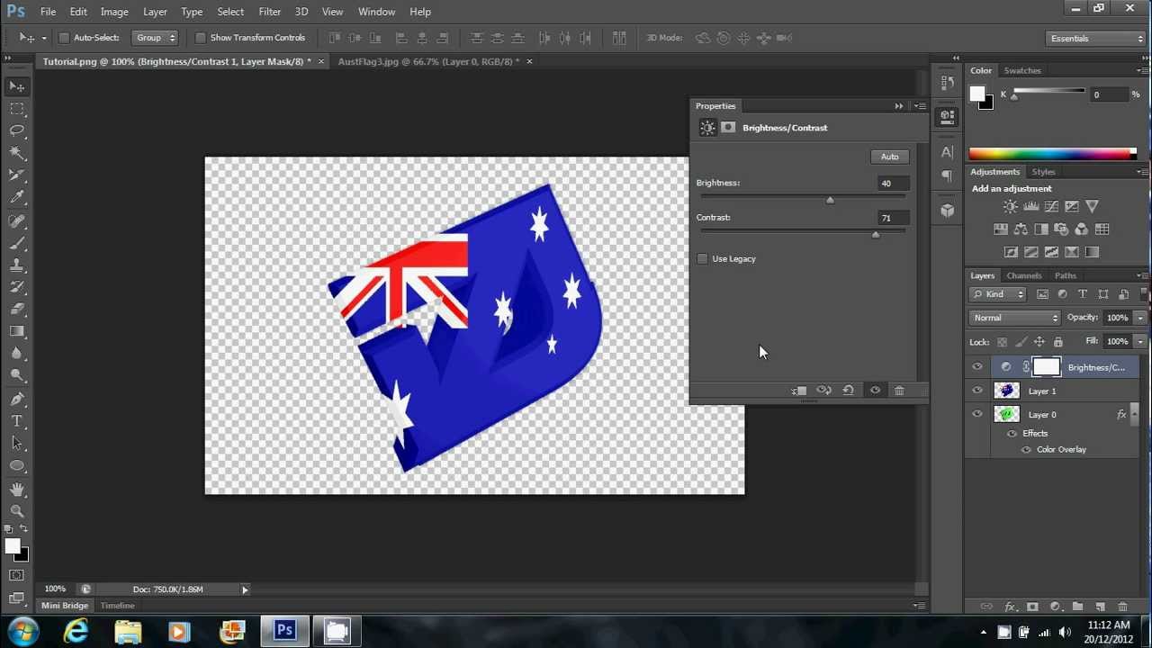 Photoshop Tutorial: Texture/Flag Overlay - YouTube