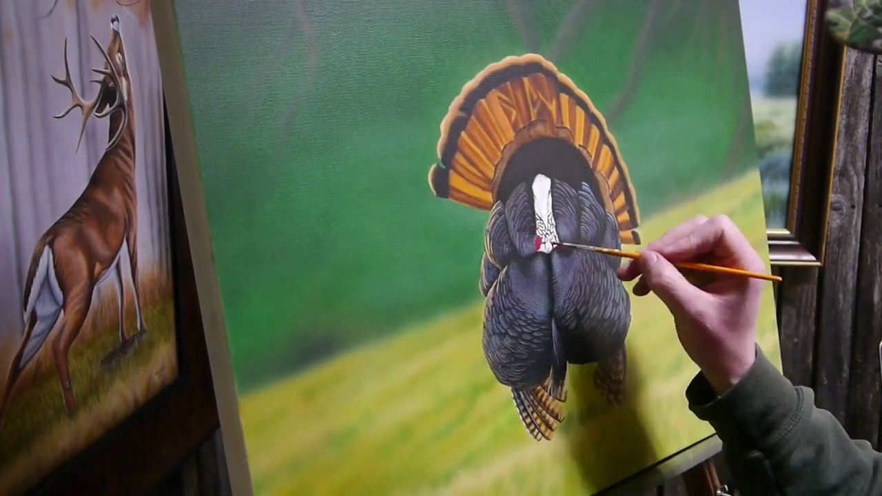 Painting A Strutting Turkey: The King of Spring - YouTube