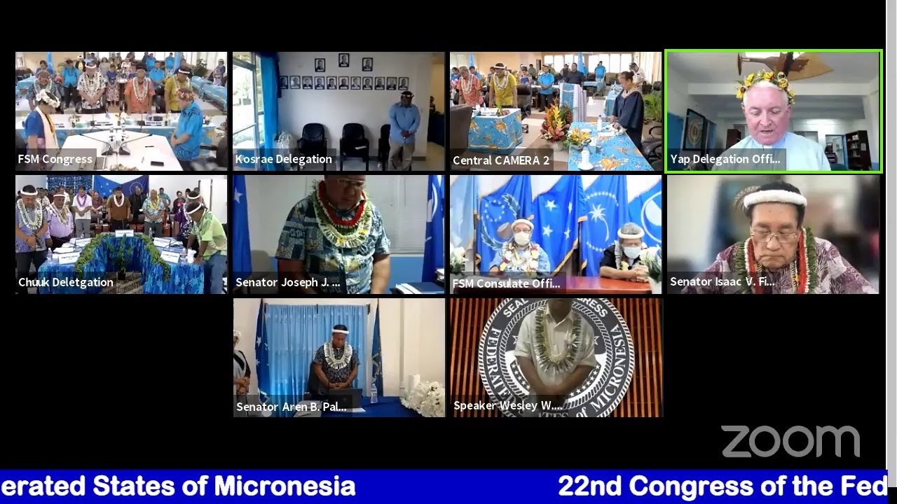 22nd Congress of the Federated States of Micronesia Virtual Opening ...