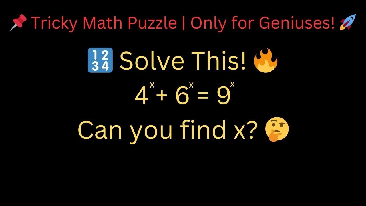 🔢 Solve This Genius Math Puzzle! | Can You Find x? | Hard Algebra ...