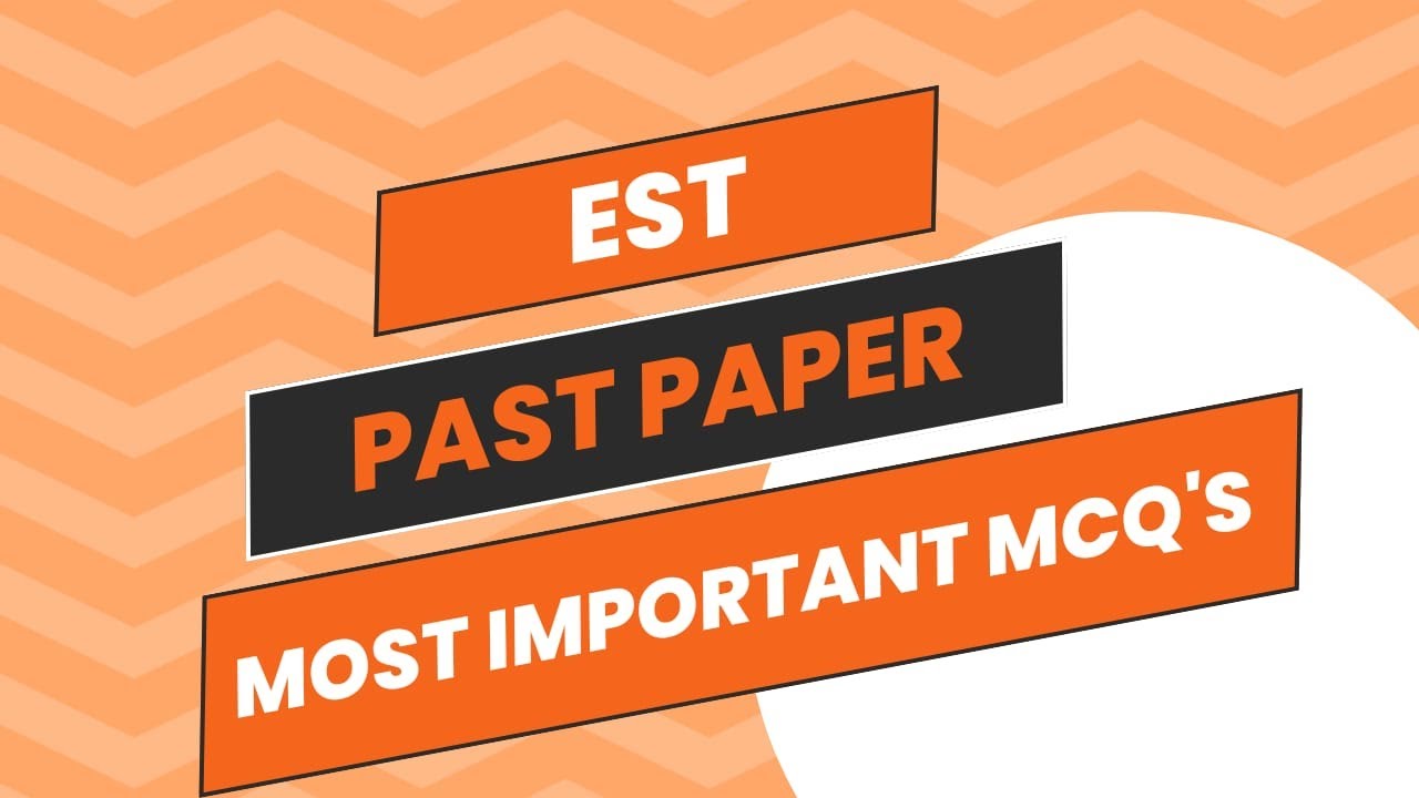 Most Important EST Solved Past Paper | Elementary School Teacher EST ...
