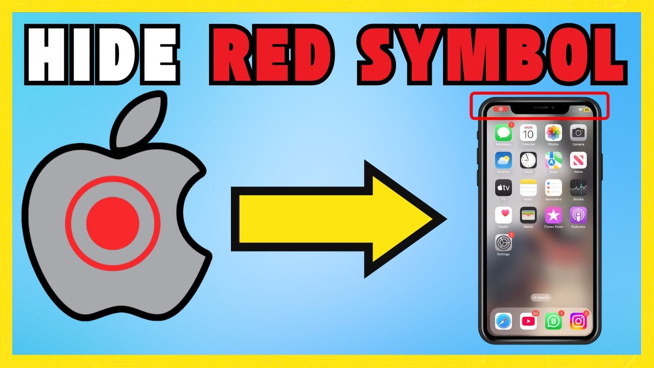 How To Hide Recording Red Symbol While Screen Recording on iPhone Or ...