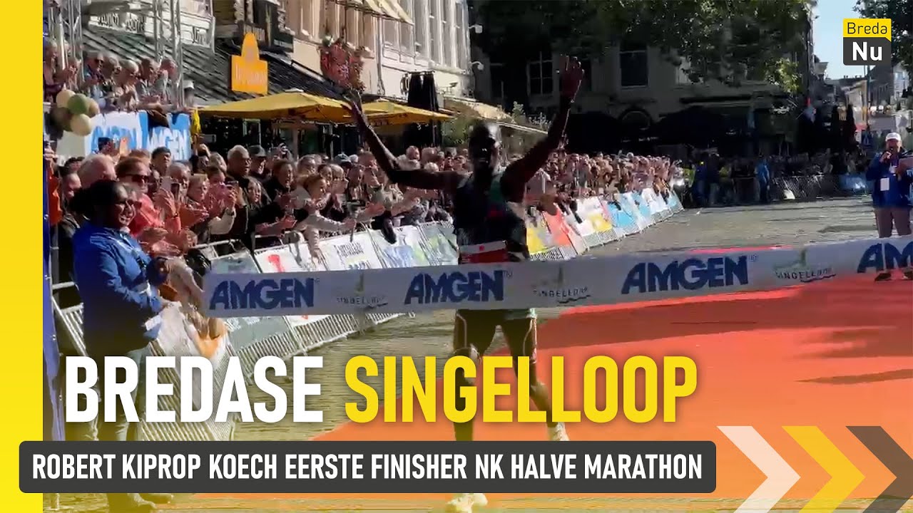 Zo kwam Robert Kiprop Koech als 1e over de streep bij de halve marathon ...