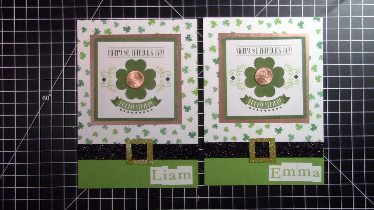 My Two Cents: Lucky Penny St. Patrick's Day Cards - YouTube