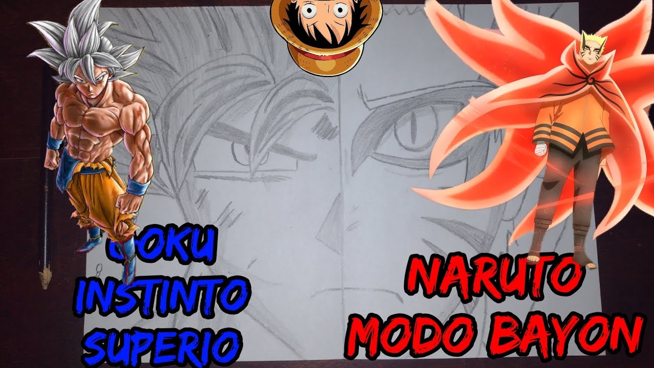 desenhando anime Naruto (modo bayon) Goku (instinto superio) - YouTube